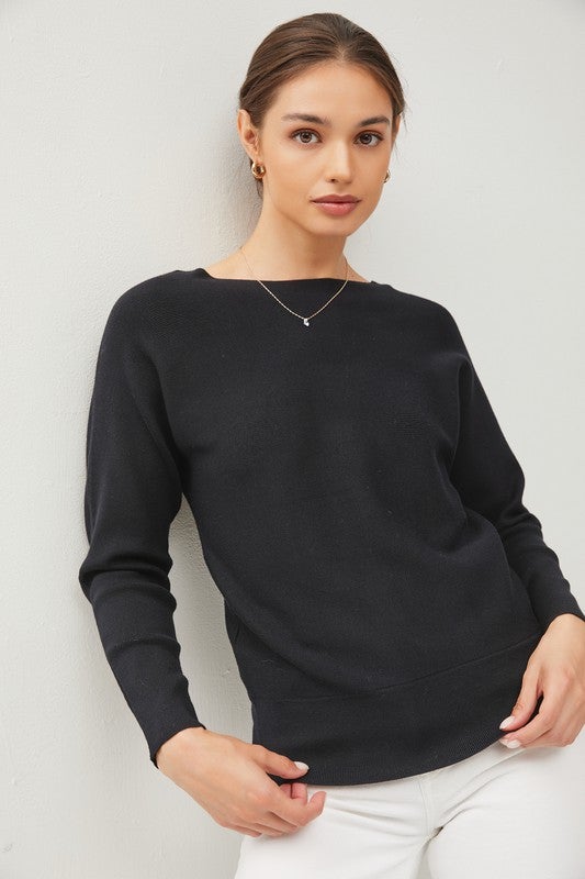 Light Weight Boatneck Sweater | Maison Garrison | Women's Online Boutique