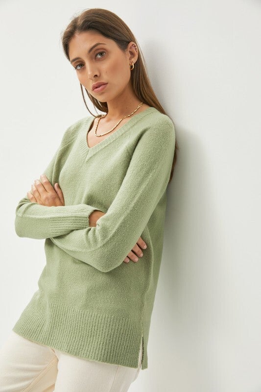 Classic V-Neck Sweater | Maison Garrison | Women's Online Boutique